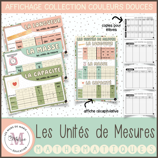 Les Unités de Mesures *Collection Couleurs Douces* – Les Murs de Marie