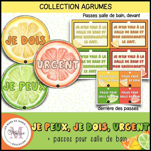 Je peux, je dois, urgent *Collection Agrumes* – Les Murs de Marie