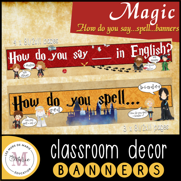 MAGIC THEME BANNERS - CLASSROOM DECOR – Les Murs de Marie