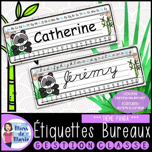 ÉTIQUETTES DE BUREAUX MODIFIABLES (22 MODÈLES) – Les Murs de Marie